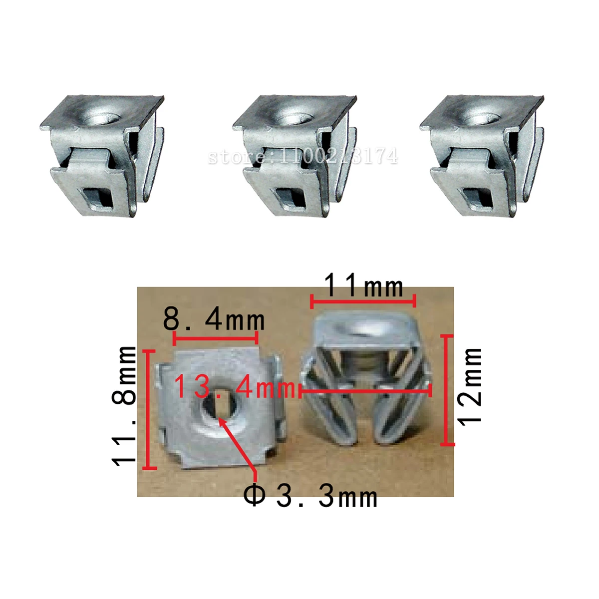 100x-OEM-Push-Nut-Lower-Cover-Retainer-Nut-Metal-Fasteners-for-Car ...