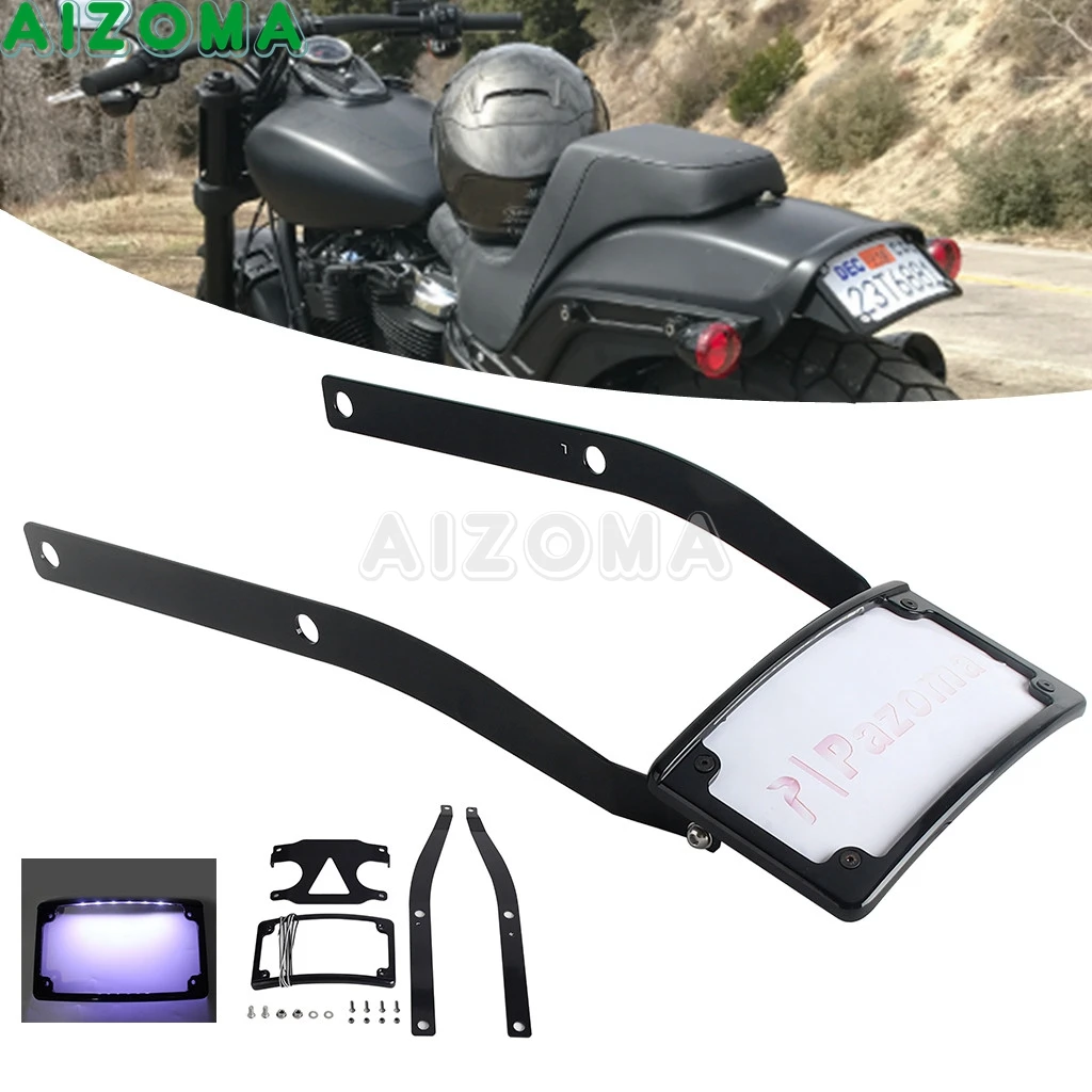 Motorcycle-Tail-Tidy-license-Plate-Frame-Lights-For-Harley-Softail-Fat ...