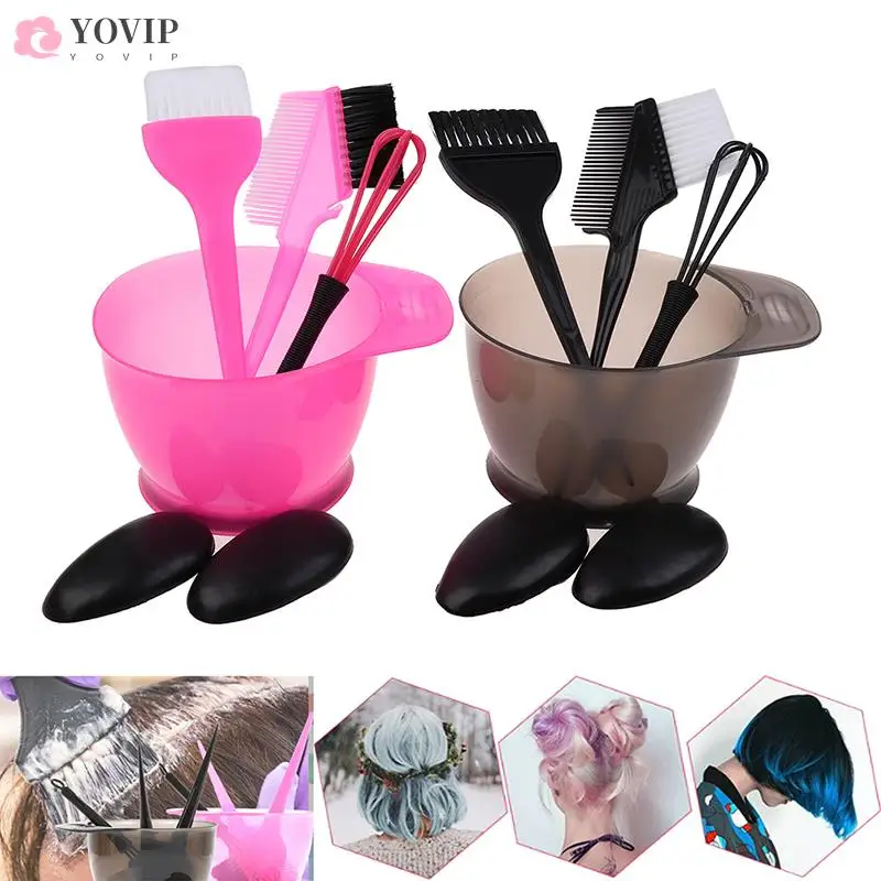 5Pcs-Set-Hair-Dye-Color-Brush-Bowl-Set-With-Ear-Caps-Dye-Mixer ...