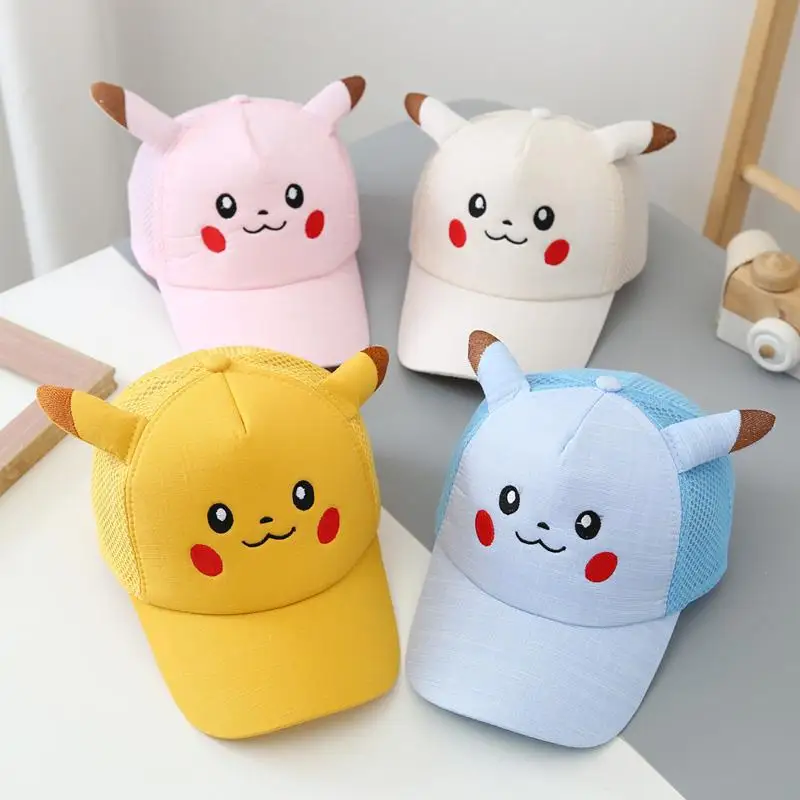 Pokemon-Anime-Cartoon-Series-Peaked-Cap-Kids-Hat-Baby-Cartoon-Pikachu ...