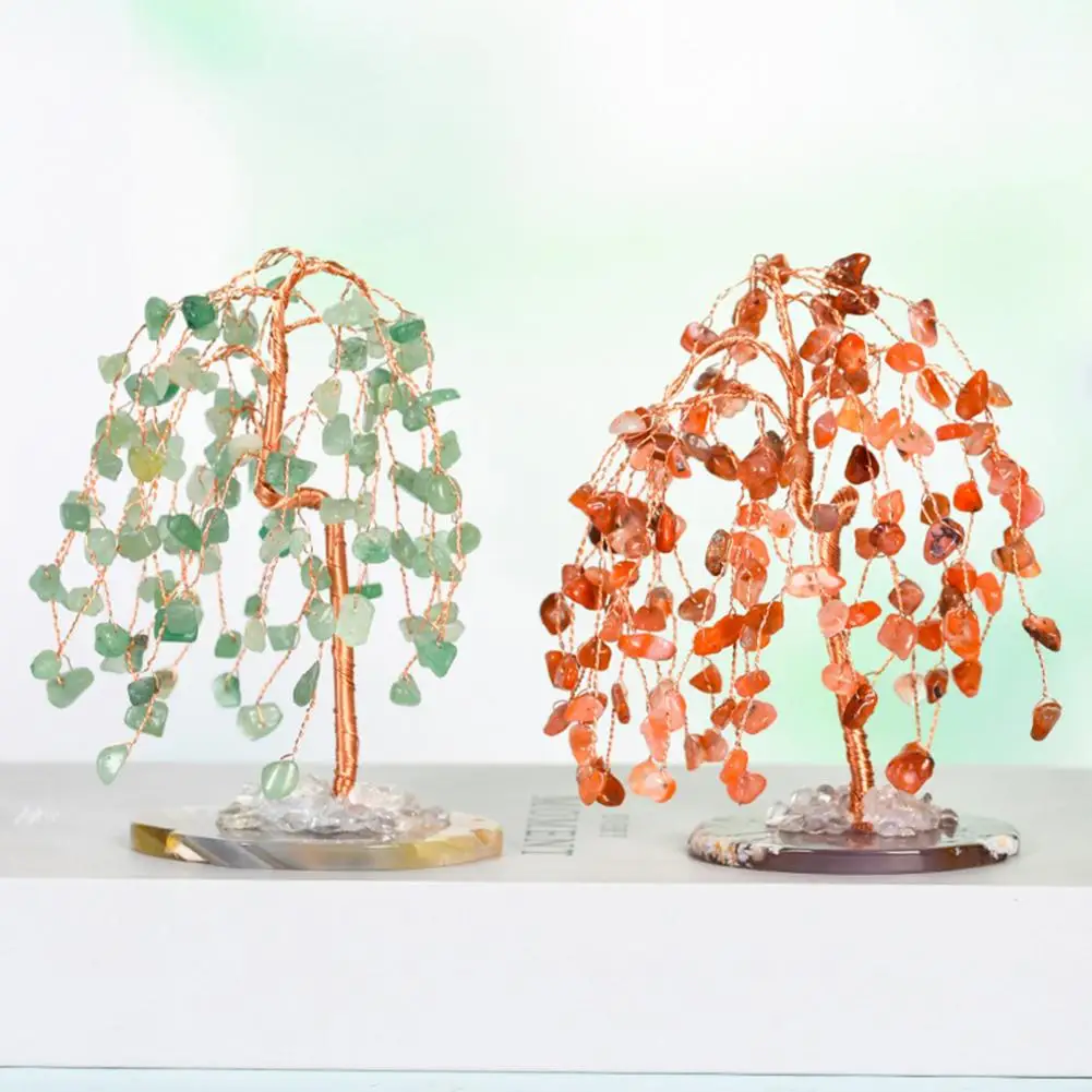 Mini-Crystal-Money-Tree-Copper-Wire-Wrapped-Lucky-Stones-Money-Tree ...