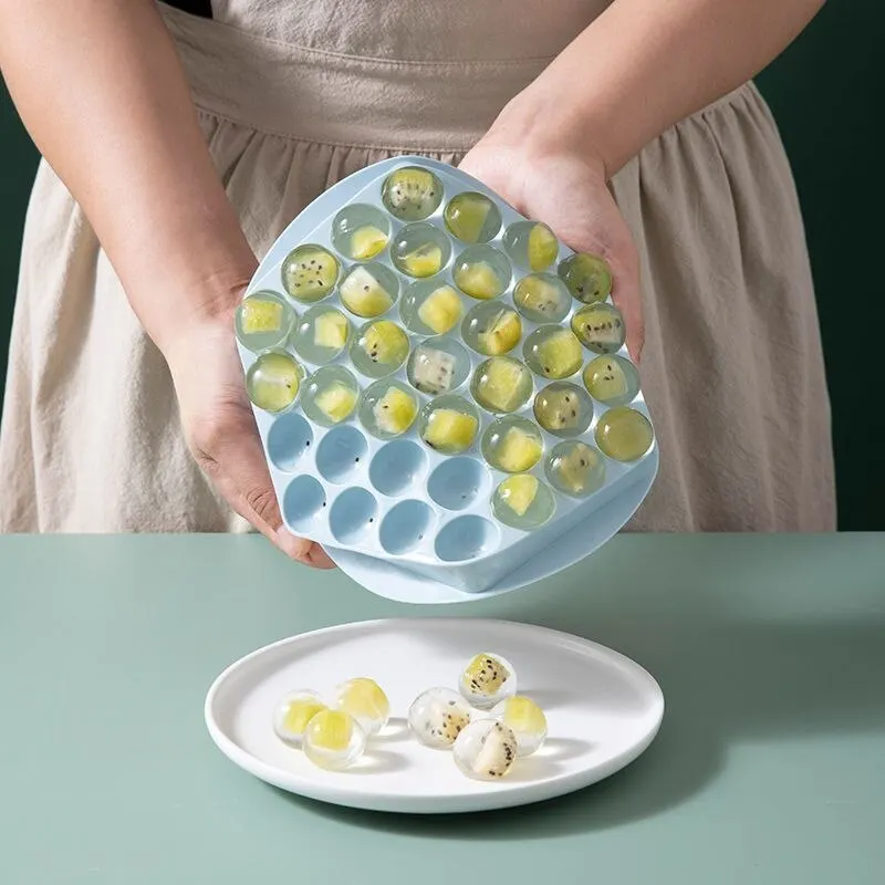 Ice Compartment round Ball Homemade Ice Ball with Lid Home Ice Box Ice ...