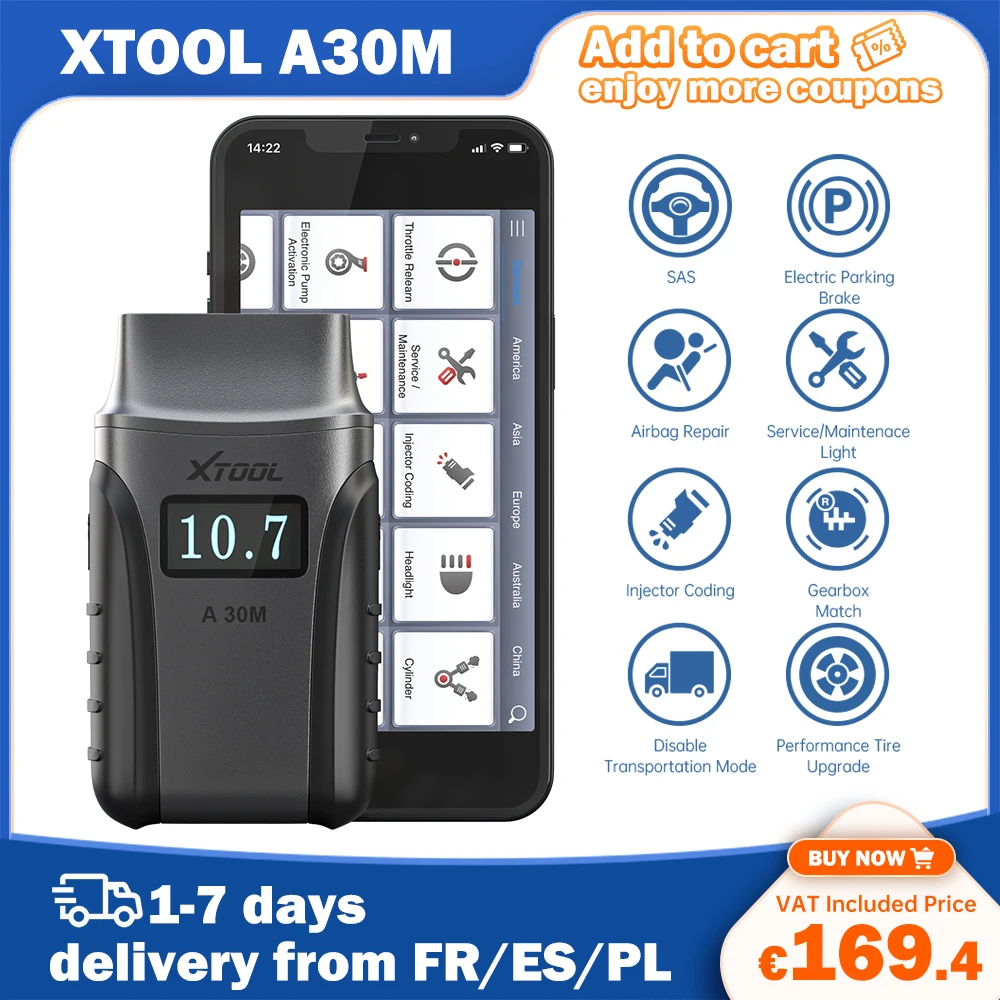 Xtool Anyscan A30m Bluetooth-compatible Obd2 Scanner With Android/ios Coderead Full System ...