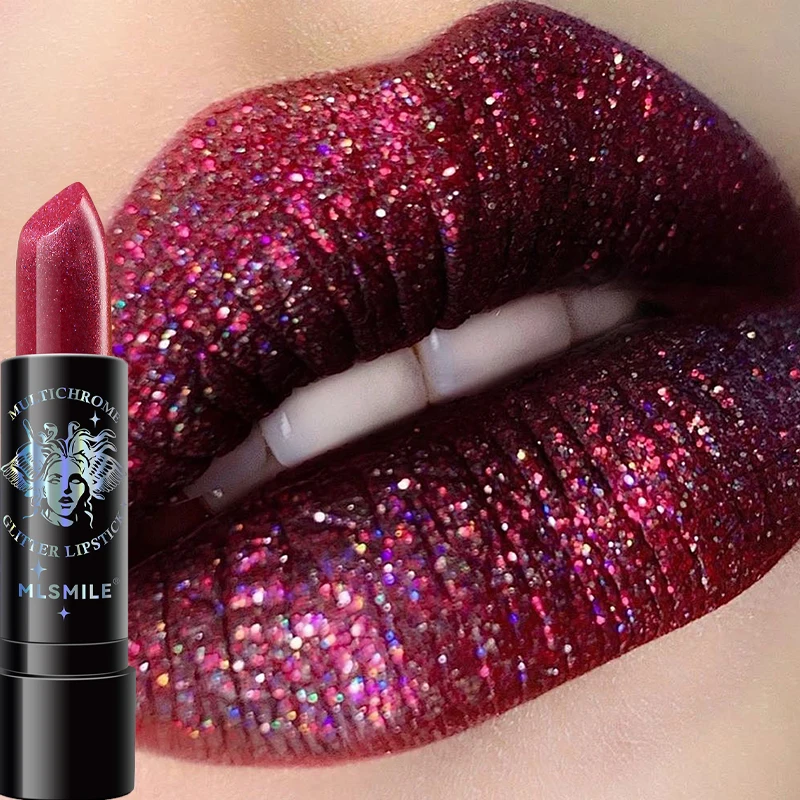 Rouge-L-vres-Waterproof-Paillettes-Diamant-Maquillage-Brcorporelle-Nacr ...