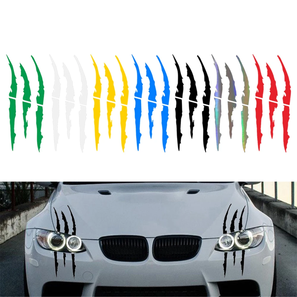 Car-sticker-Demon-Claw-Scratch-style-decorate-Sticker-Fog-lamp ...