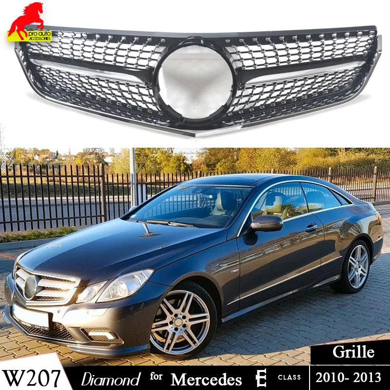 W207 Diamond Front Bumper Grille for Mercedes Benz E Class 2 Door Coupe ...