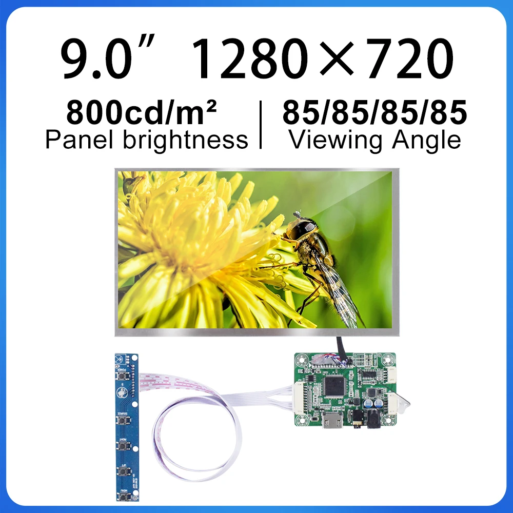 9-0-Inch-TFT-LCD-Display-Screen-with-HDMI-board-HSD090JHW1-D10-1280-720 ...