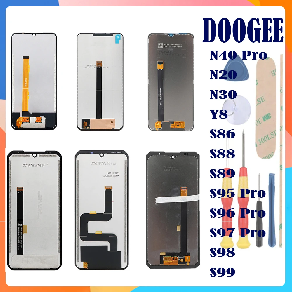 For Doogee N20 N30 N40 Pro Y8 S86 S88 S89 S95 Pro S96 Pro S97 Pro S98 S99+ LCD Display + Touch ...