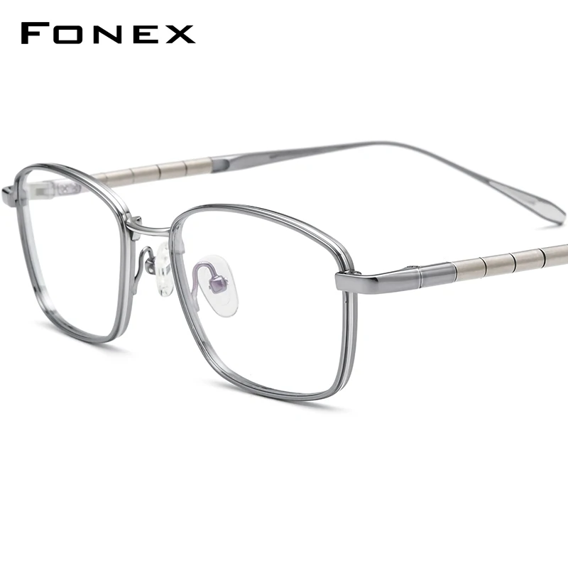 FONEX แว่นตา Titanium วินเทจผู้ชาย Vintage Vintage Prescription แว่นตา ...