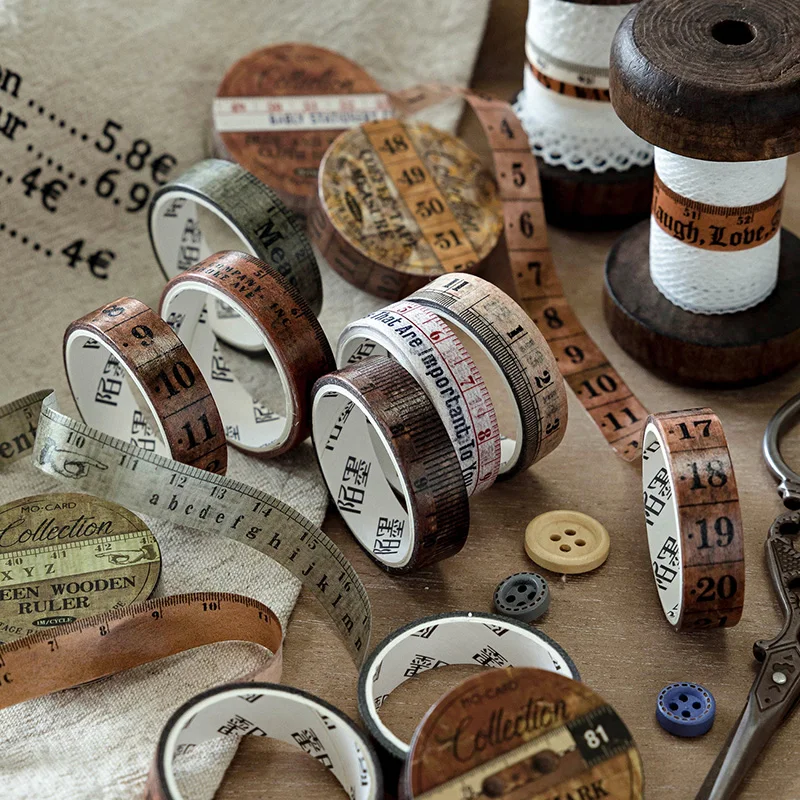 1Pc Tape Mini Measure Series Ruler Masking Tape Paper Decorative ...
