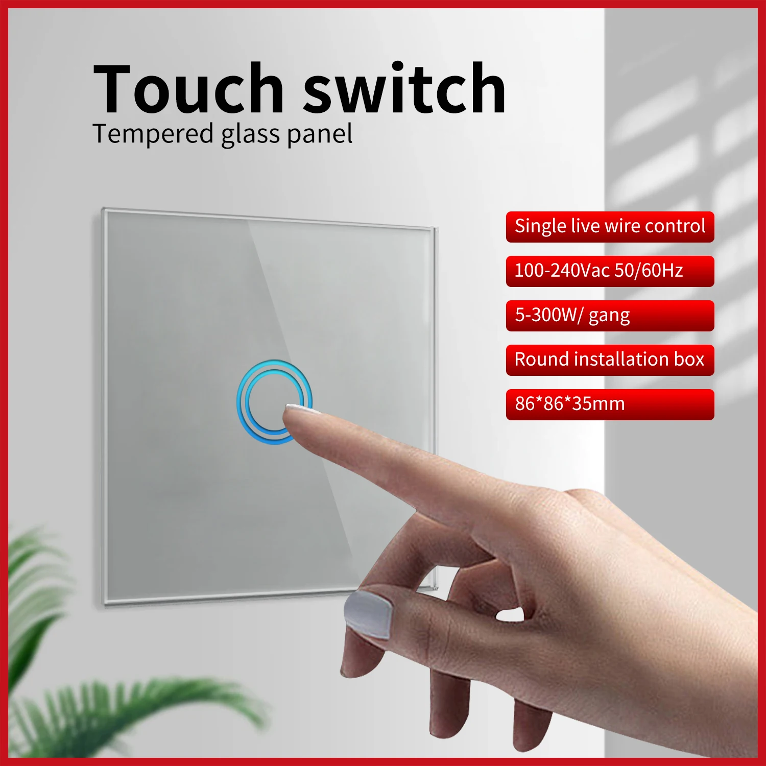 UBARO-Luxury-Crystal-Glass-Panel-Touch-Switch-Electrical-Sensor-Manual ...