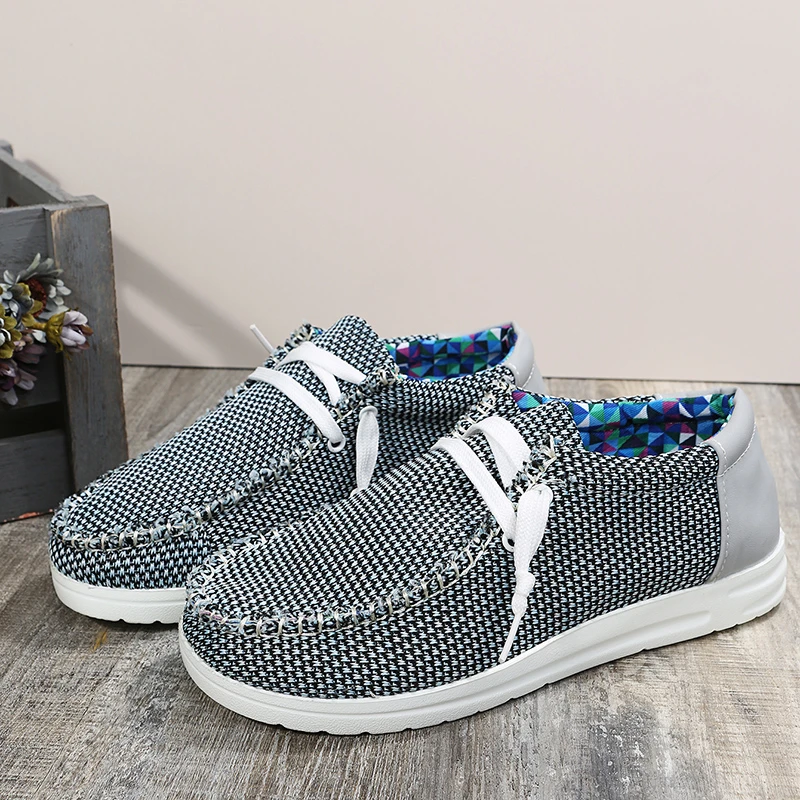 Женские сетчатые кроссовки без шнуровки, Повседневные вязаные слипоны ...
