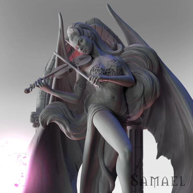 Fantasia 1/24 escala modelo kit diabo trill figura (base incluída) beleza sonho série sem ...