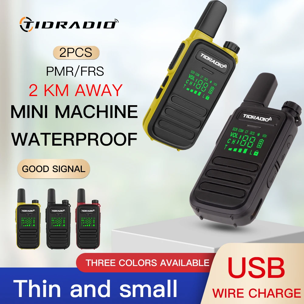TIDRADIO-2PCS-M11-Mini-Walkie-Talkie-Profesional-PMR-FRS-Long-Range ...