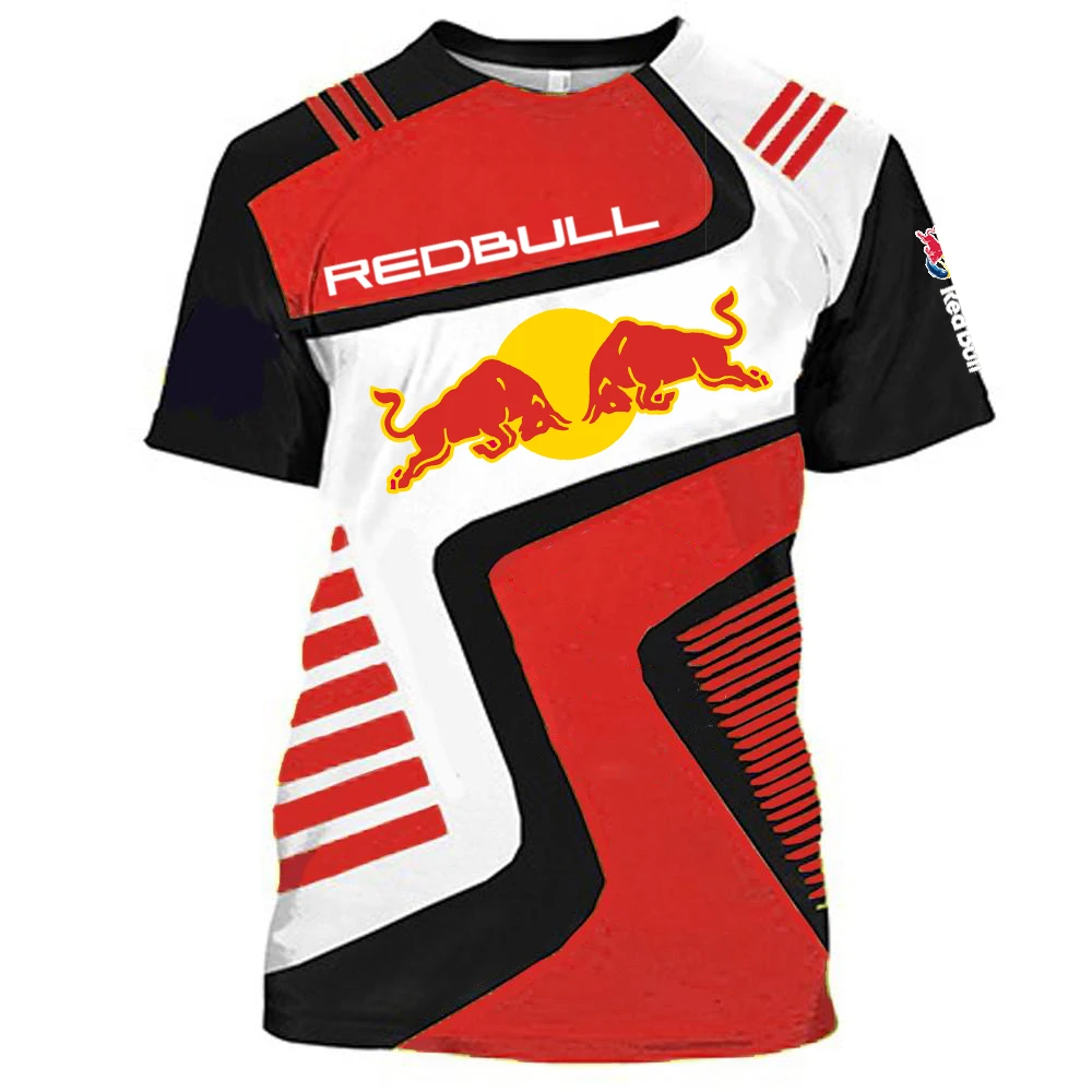 2025 Men's Summer High-end Brand Red Bull Short-sleeved T-shirt Fashion ...