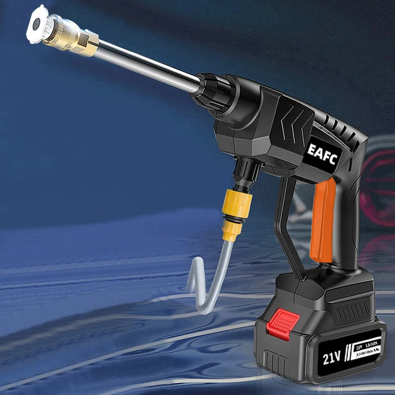 EAFC-60Bar-Electric-Car-Washer-Gun-500W-Wireless-High-Pressure-Cleaner ...