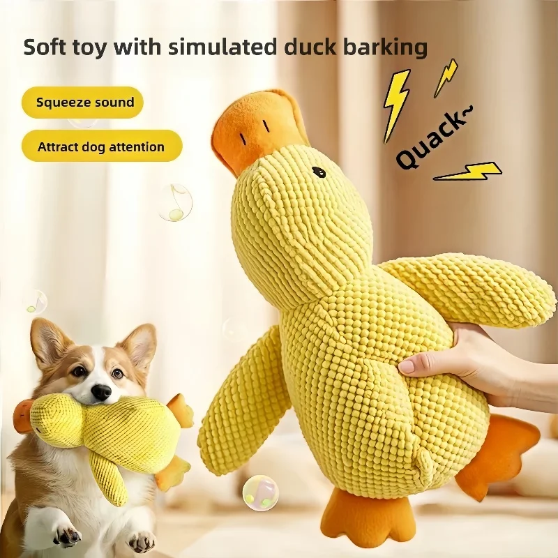 Toy for Dogs Calming Duck Toy with Quacking Sound For Small Dogs Soft ...