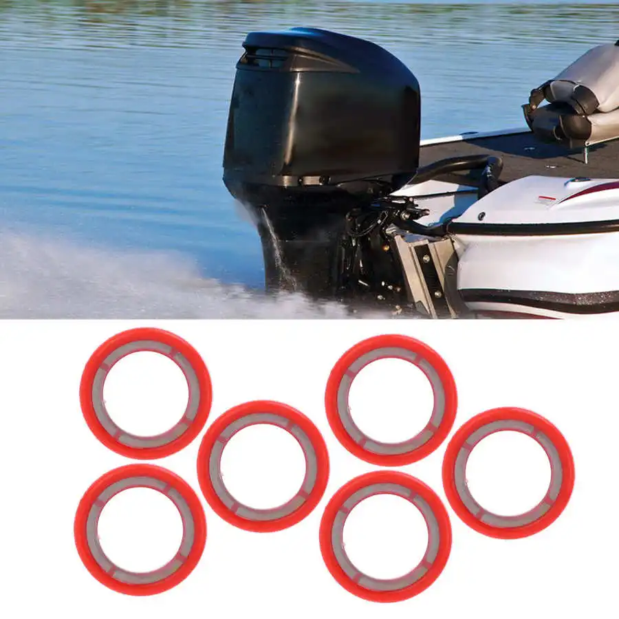 6pcs-Gearcase-Drain-Plug-Seal-Washer-Rubber-Coated-Stainless-Steel-26 ...