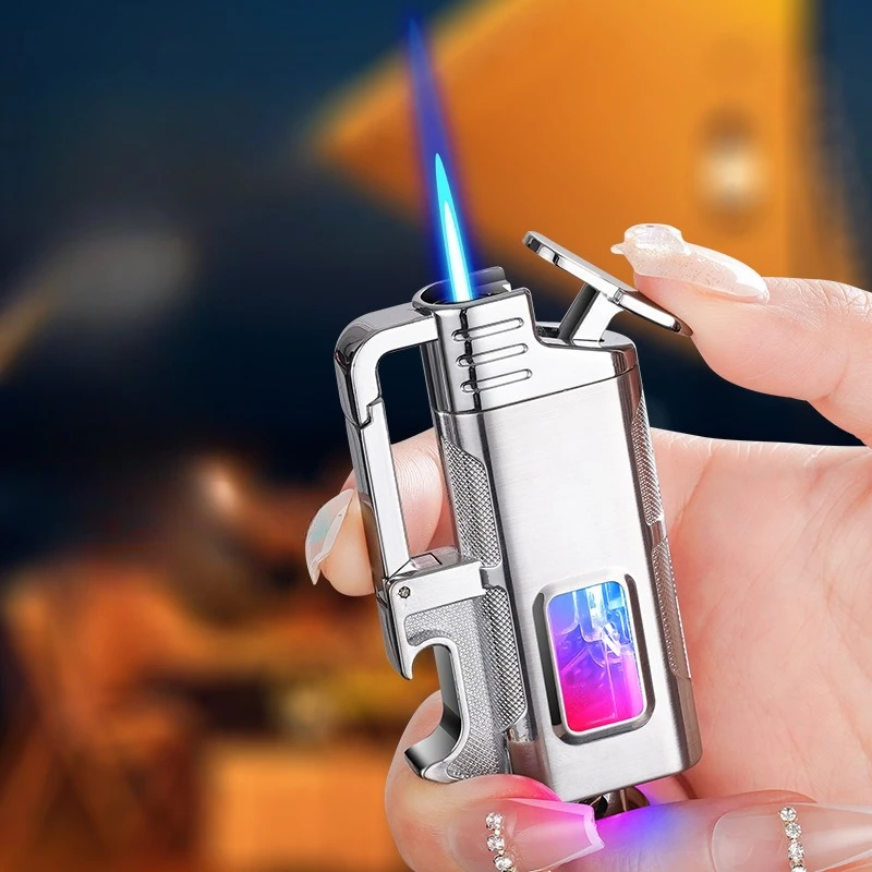 Creative Lighter Case Keychain Metal Armor Lighter Outdoor portable ...