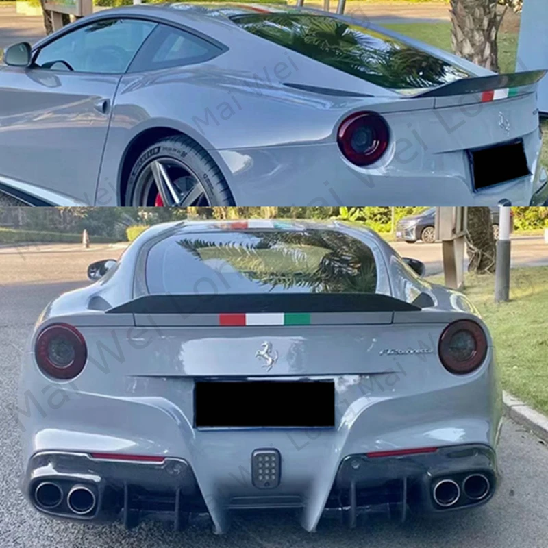 Carbon Fiber Rear Spoiler Trunk Wings Case For Ferrari F12 Berlinetta ...