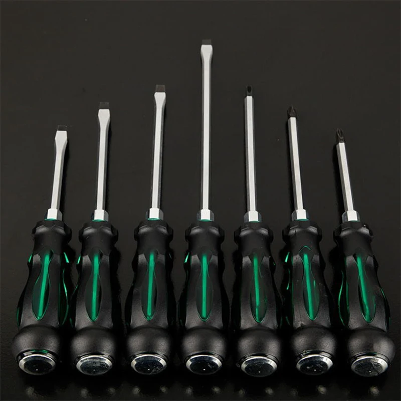 Knock screwdriver 7-piece manual crosshead screwdriver flat mouth plum ...