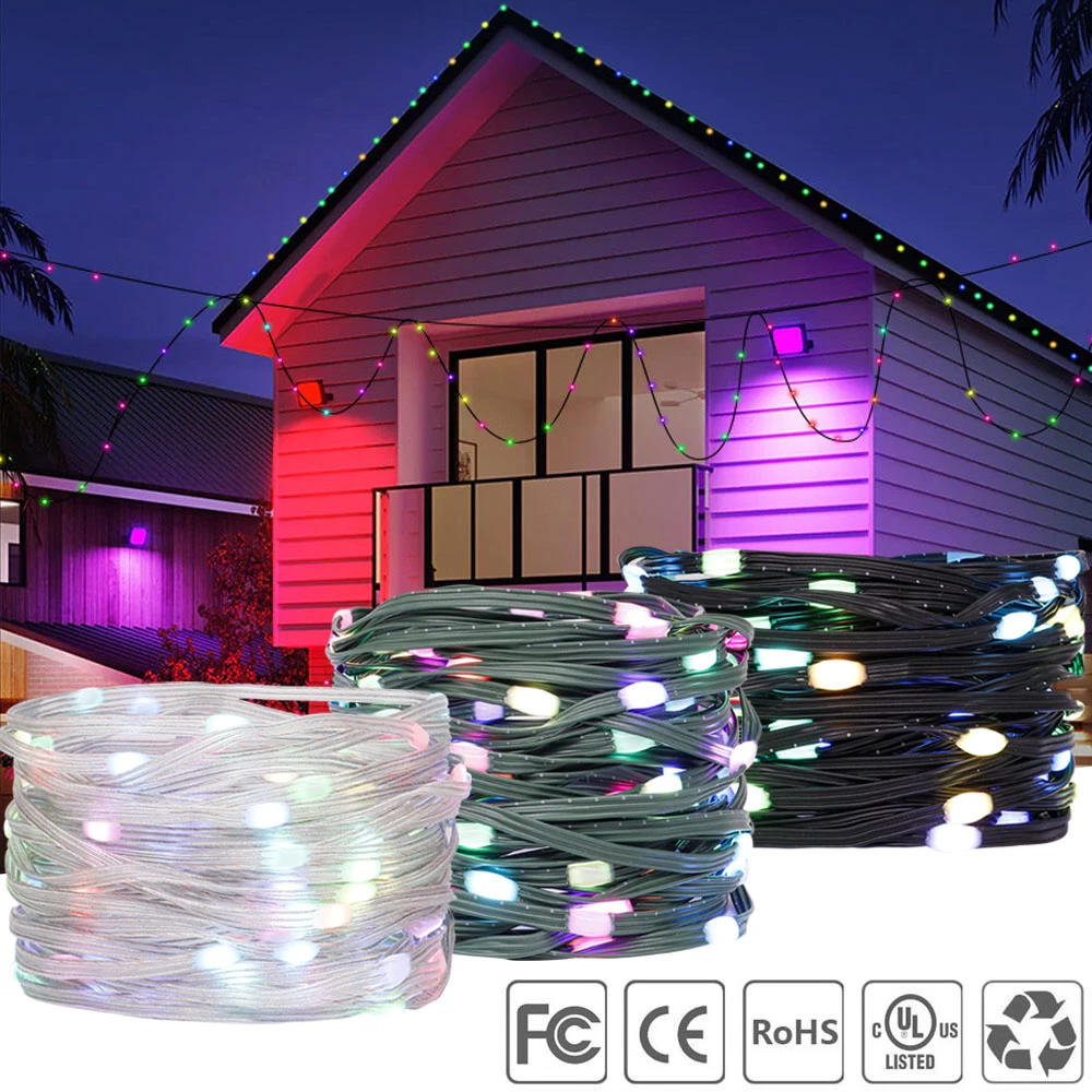 DC5V Addressable WS2812B LED String Transport Green Black Wire WS2812 ...