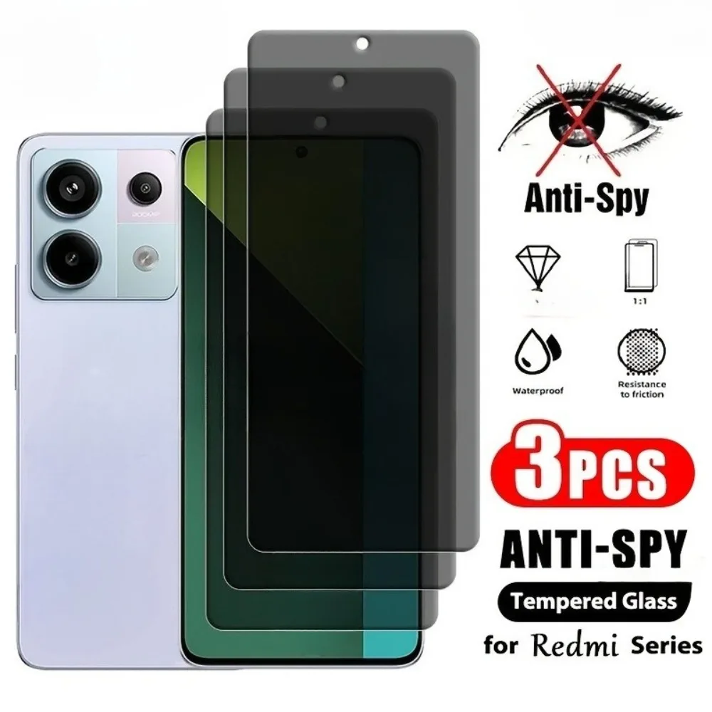 5Pcs Privacy Full Screen Protector for Redmi Note 14 5G 13 12 11 Pro ...