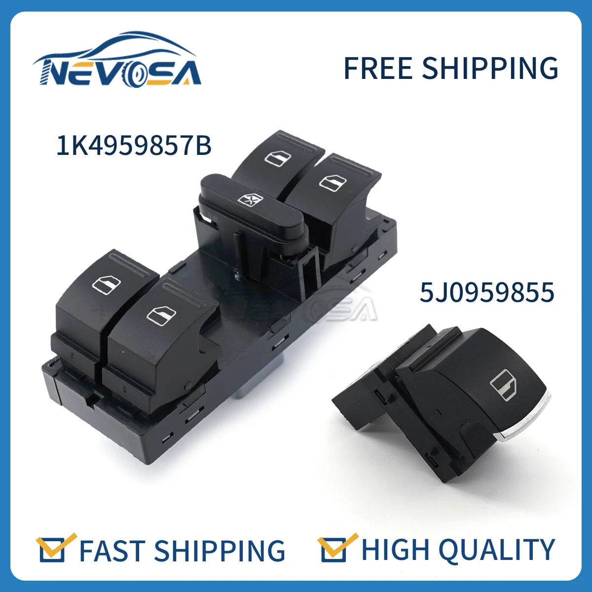 Nevosa-Car-Window-Electric-Master-Control-Switch-For-VW-Passat-B6 ...