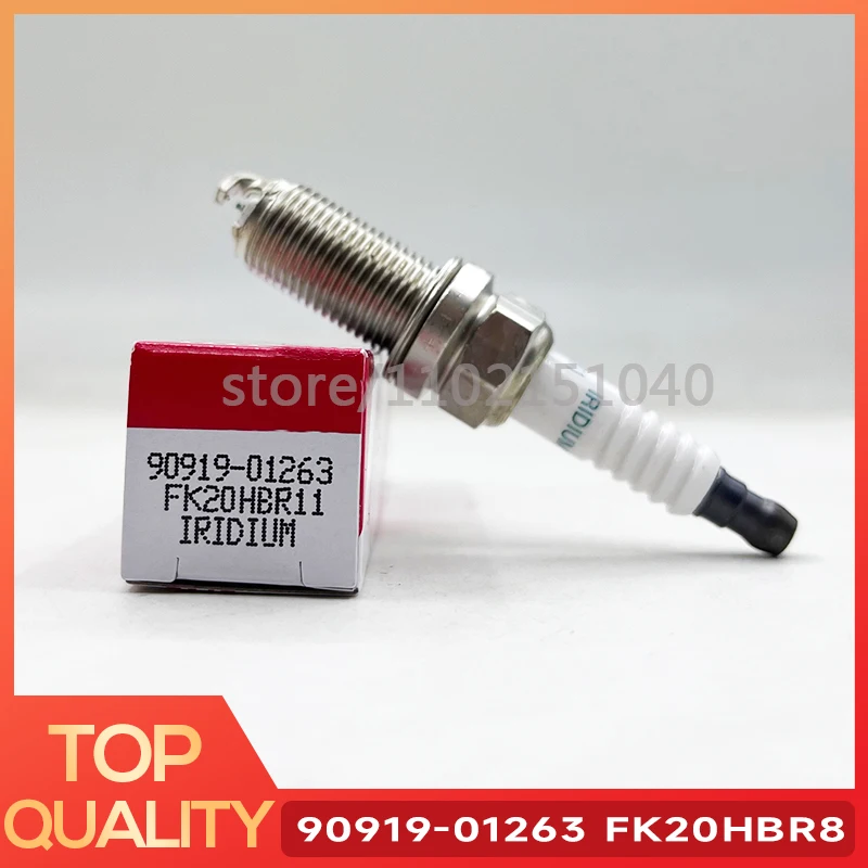 New 4pcs 90919 01263 FK20HBR11 Dual Iridium Spark Plug For Toyota ...