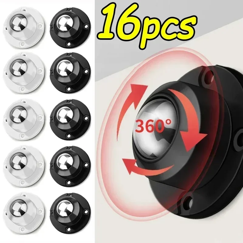 12-1PC-Self-Adhesive-Caster-Wheels-Mini-Swivel-Wheels-Stainless-Steel ...