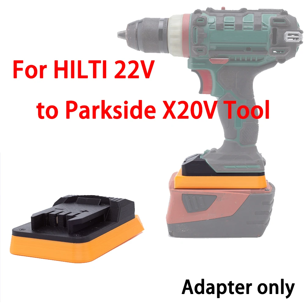 For HILTI 22V B 22 Lithium-Ion Battery Adapter Converter to Lidl Parkside X20V Series -Power ...