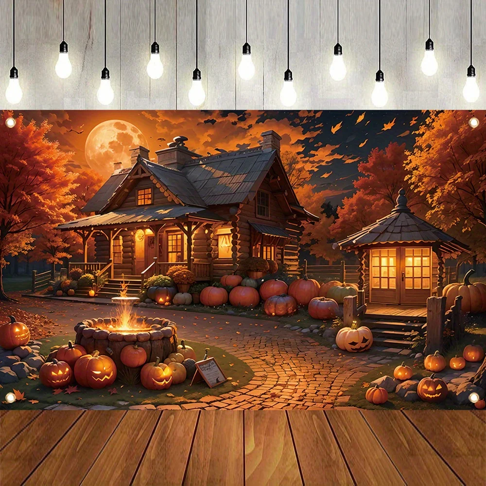 1pc-Halloween-polyester-decorative-banner-Happy-Halloween-Horror-Ghost ...