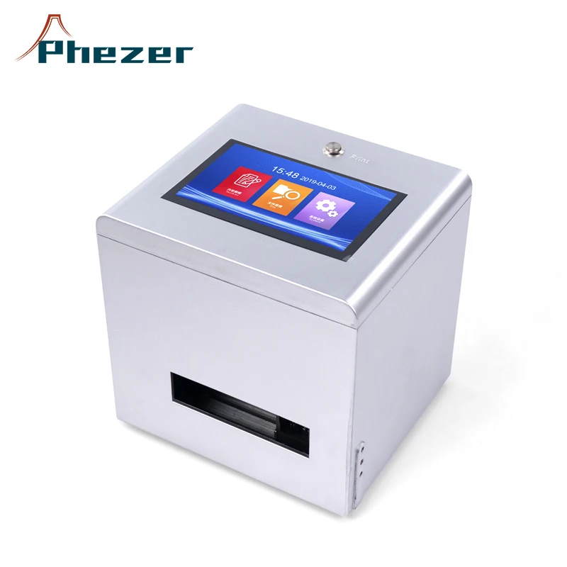 Phezer 12.7mm/25.4mm Thermal Printer QR Bar Batch Code Date Number Logo ...