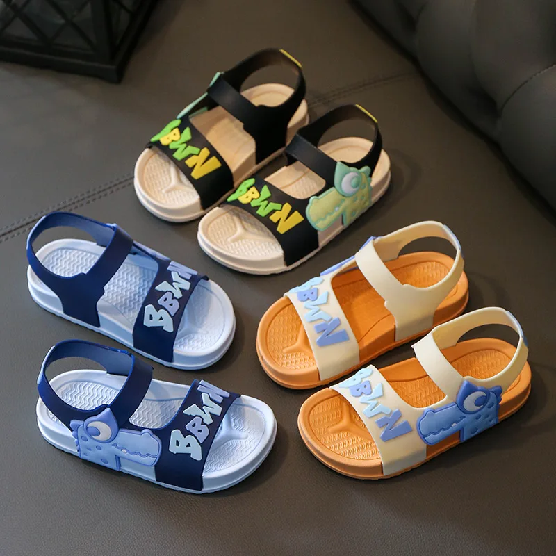 Summer-Children-Sandals-Animal-Pattern-Boys-Girls-Flat-Bottom-Non-slip ...