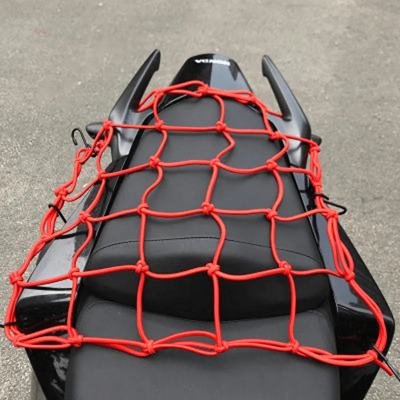Motorcycle Cargo Net: 11.81" X 11.81" Elastic Luggage Rope, Helmet ...