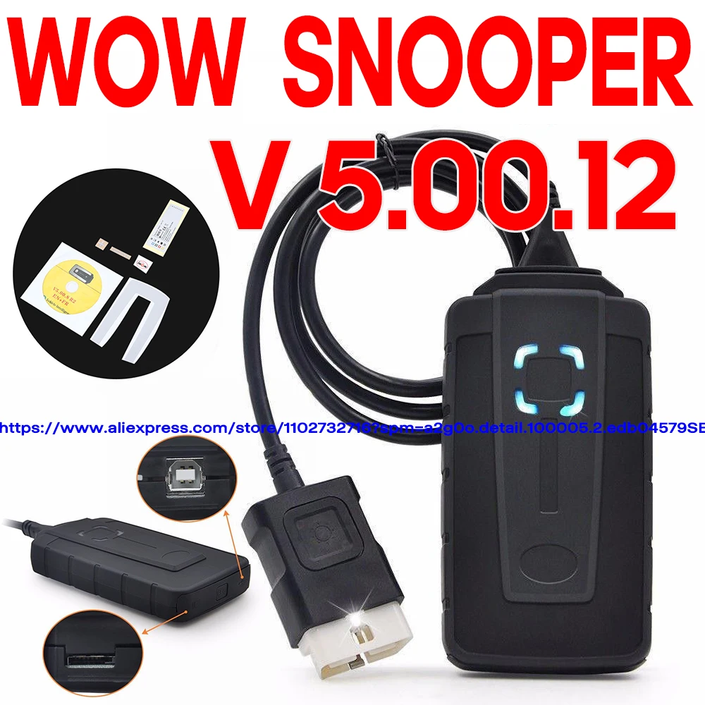 2023 Wow Snooper Bluetooth VCI Autocom Diagnostic Tool V5.00.12 OBD ...