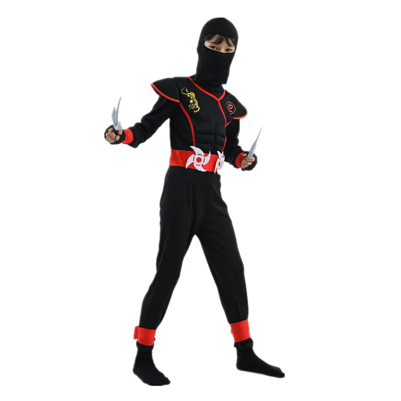 Disfraz-de-Ninja-de-Halloween-para-ni-os-traje-de-Ninja-negro-de-lujo ...