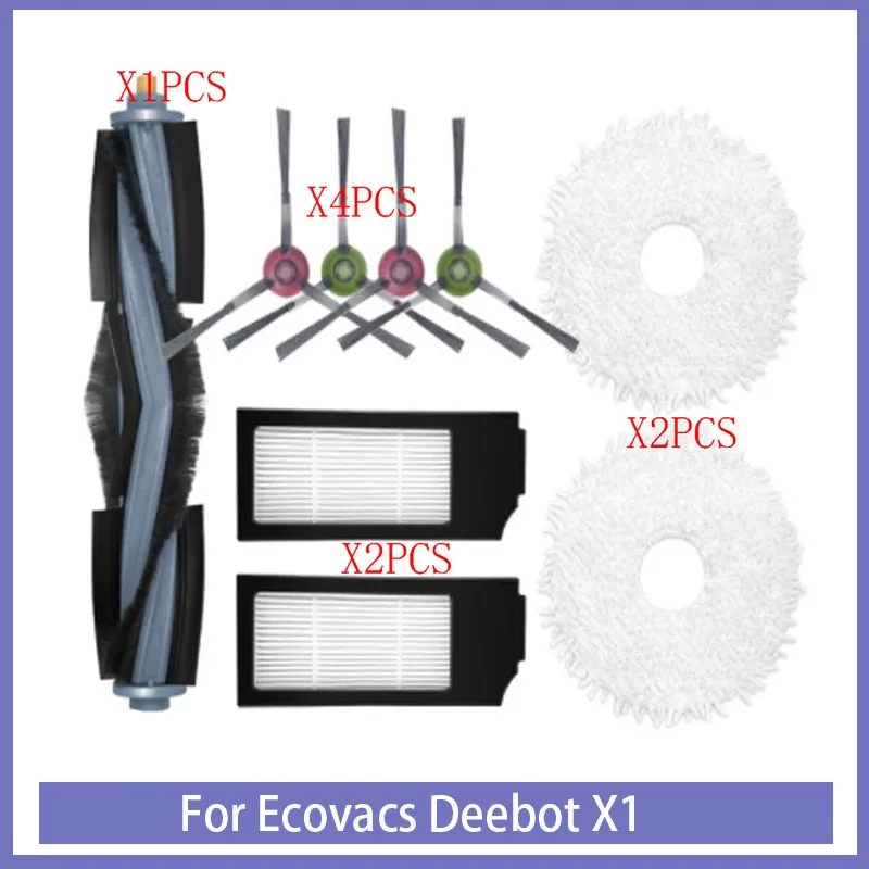 Accessories For Ecovacs Deebot X1 Robot Vacuum Cleaner Main Brush HEPA ...