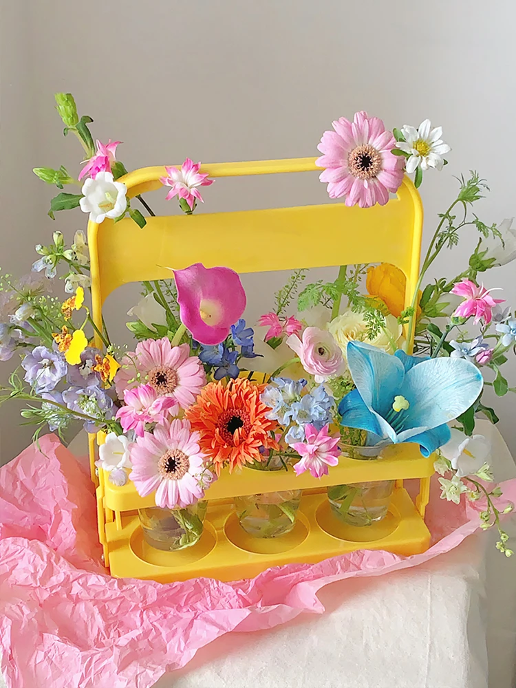 Recyclable Portable Flower Basket, Hand Flower Box, Cup Holder, Flower ...