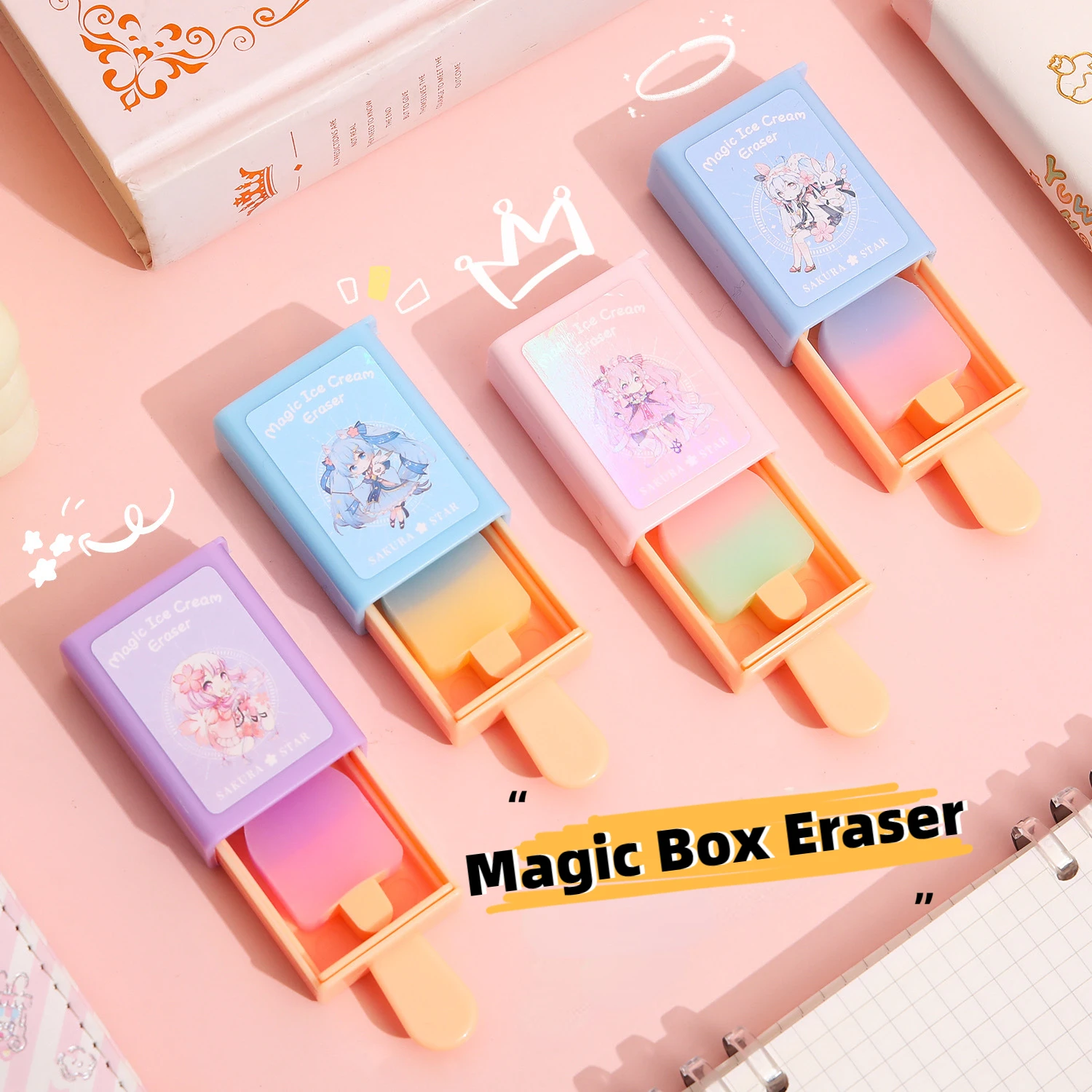 Cute-Creative-Rubber-Eraser-Funny-Magic-Box-Cartoon-Pencil-Eraser-Gift ...