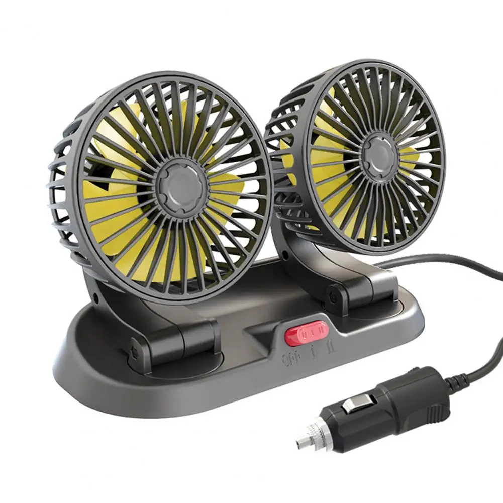 5/12/24V Car Fan Cooling Car Fan Dual Head Usb Car Fan 2 Speeds ...