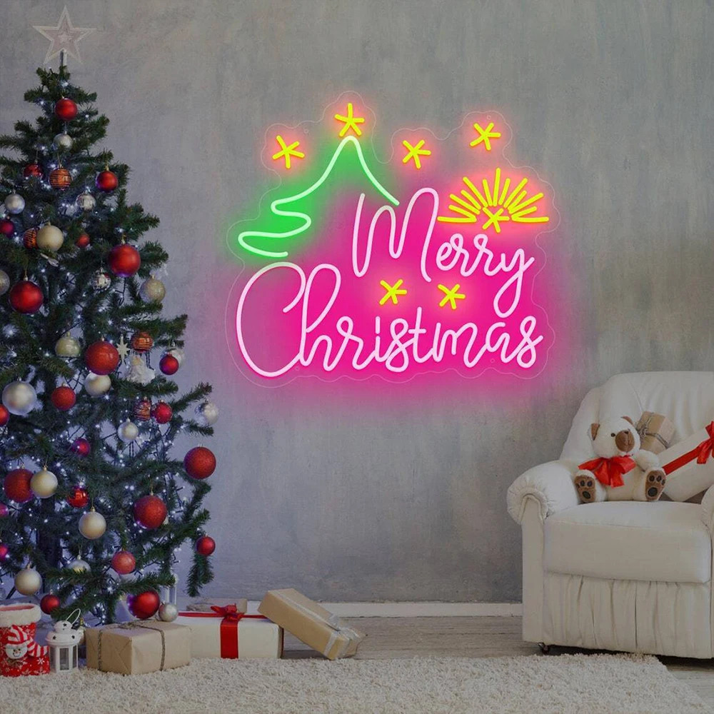 Merry Christmas Lights Banner