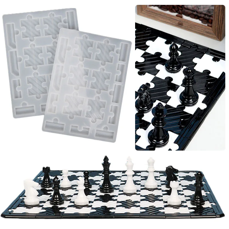 1Set-International-Chess-Board-Epoxy-Resin-Mold-Chess-Silicone-Mold ...