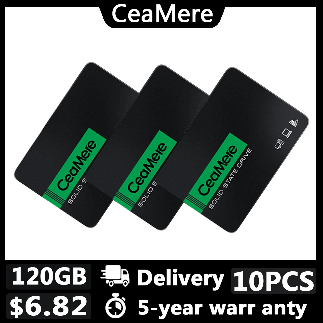 Ceamer – Disque Dur Interne Ssd, Capacité De 120 Go, 128 Go, 240 Go ...