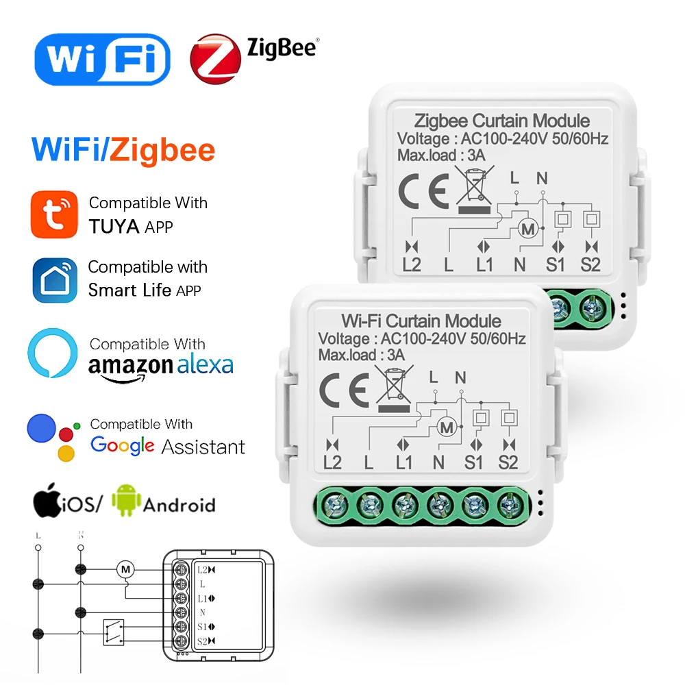 Tuya-Smart-Wifi-Zigbee-Shutter-Curtain-Switch-Module-1-2Gang-Mini-Size ...