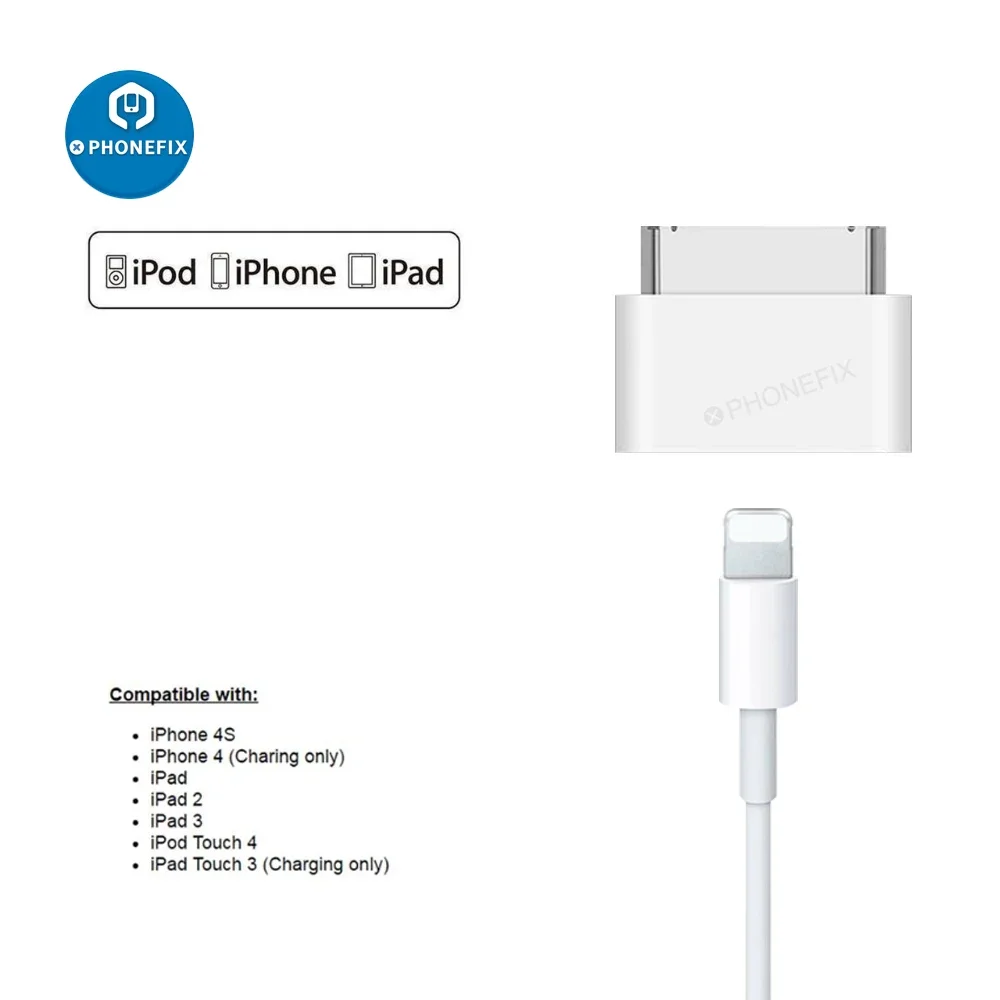 Female-To-Male-Lightning-8pin-To-30pin-Adapter-Android-Converter-for ...