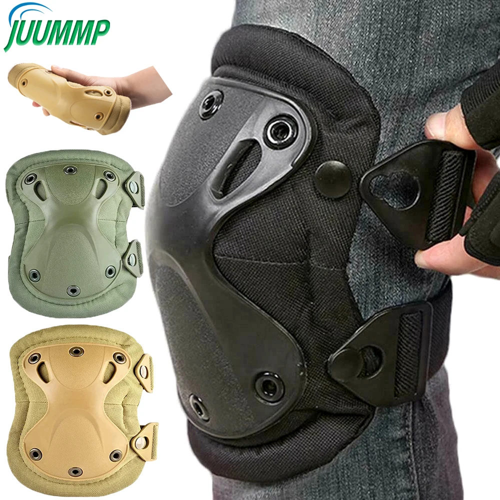 4Pcs/Set Military Tactical Multicam Knee & Elbow Pads,Adjustable Skate ...