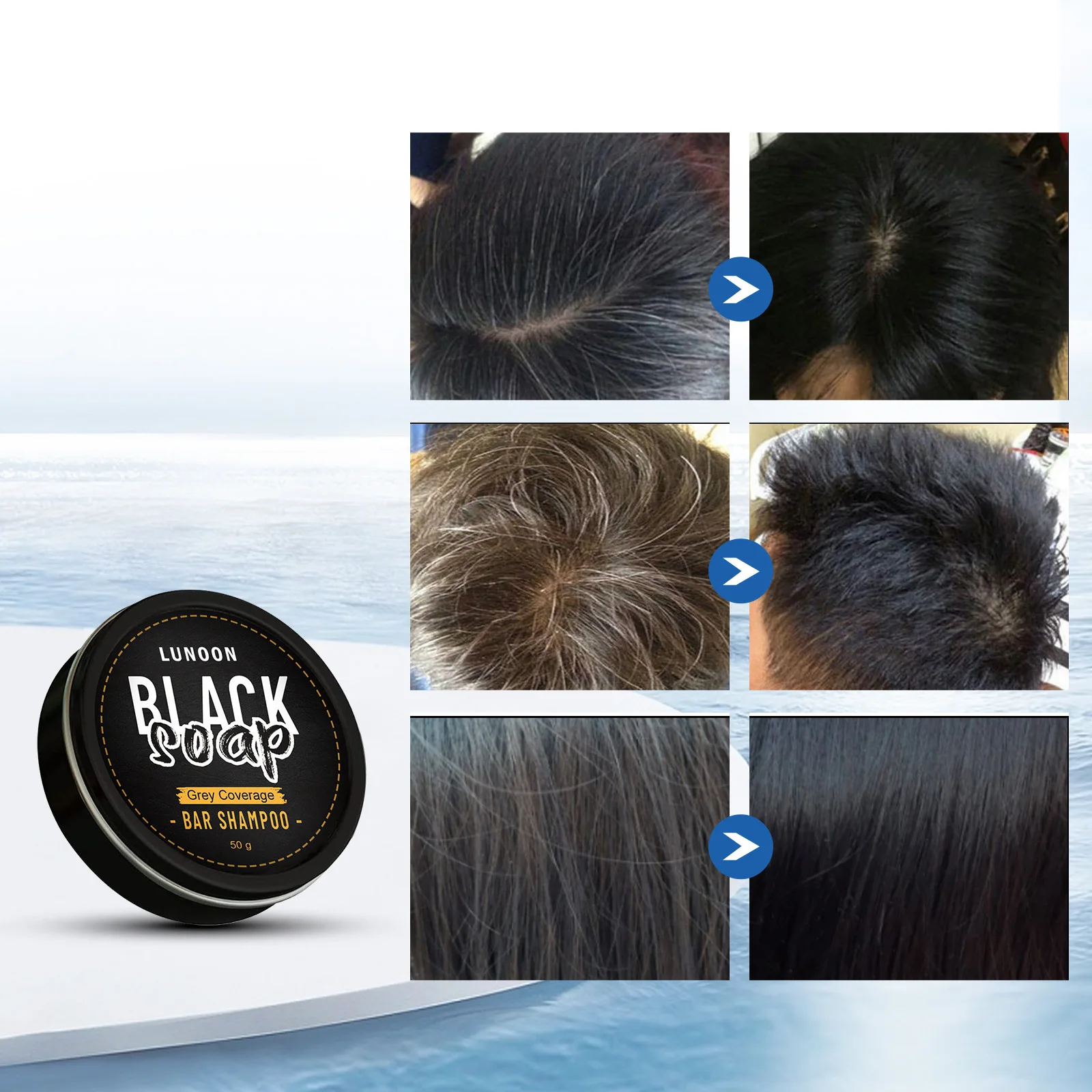 Black Hair Soap for Men Hair Darkening Soap Shampoo Bar Fast Effective ...