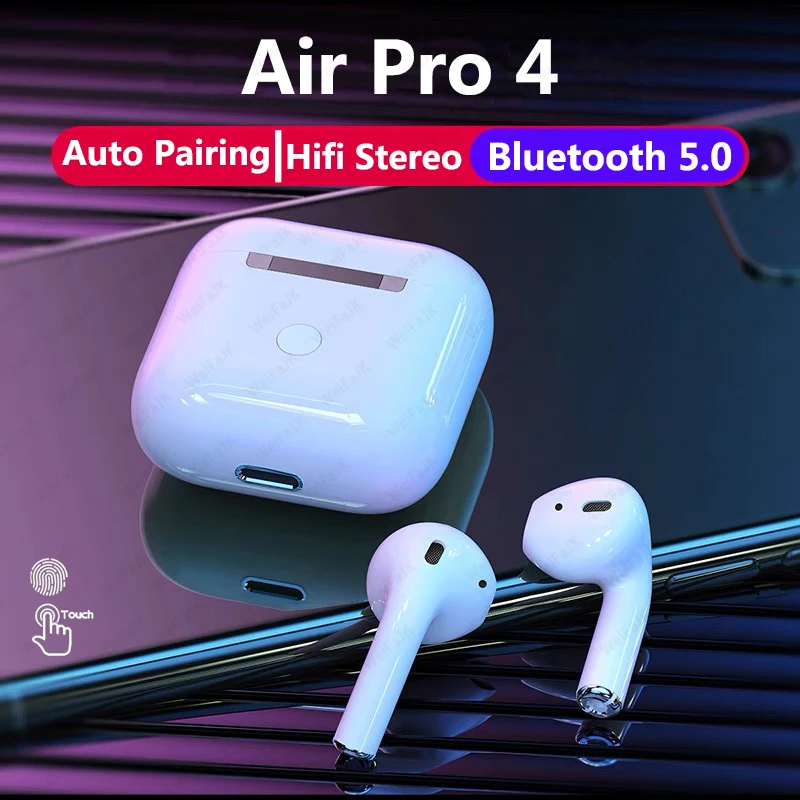 Original Air Pro 4 Tws Wireless Bluetooth 5.0 Earphones Earpod Earbuds ...