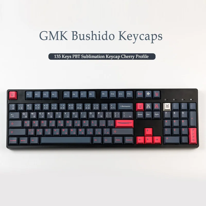 135 Keys GMK Bushido Keycaps Set Cherry Profile PBT Sublimation Keycap ...